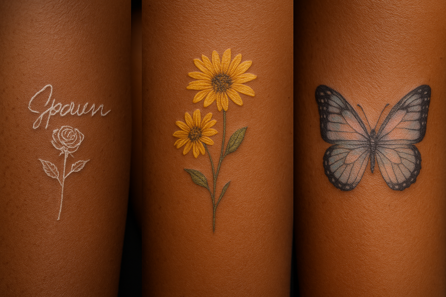 White, Yellow & Pastel Tattoos on Dark Skin | What to Expect – Tommy's ...